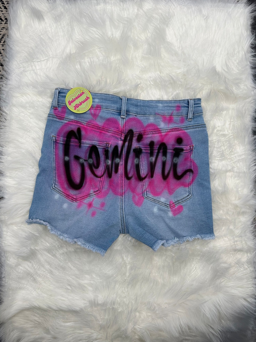 Custom Airbrush Name Jean Shorts | Personalized Shorts - Etsy