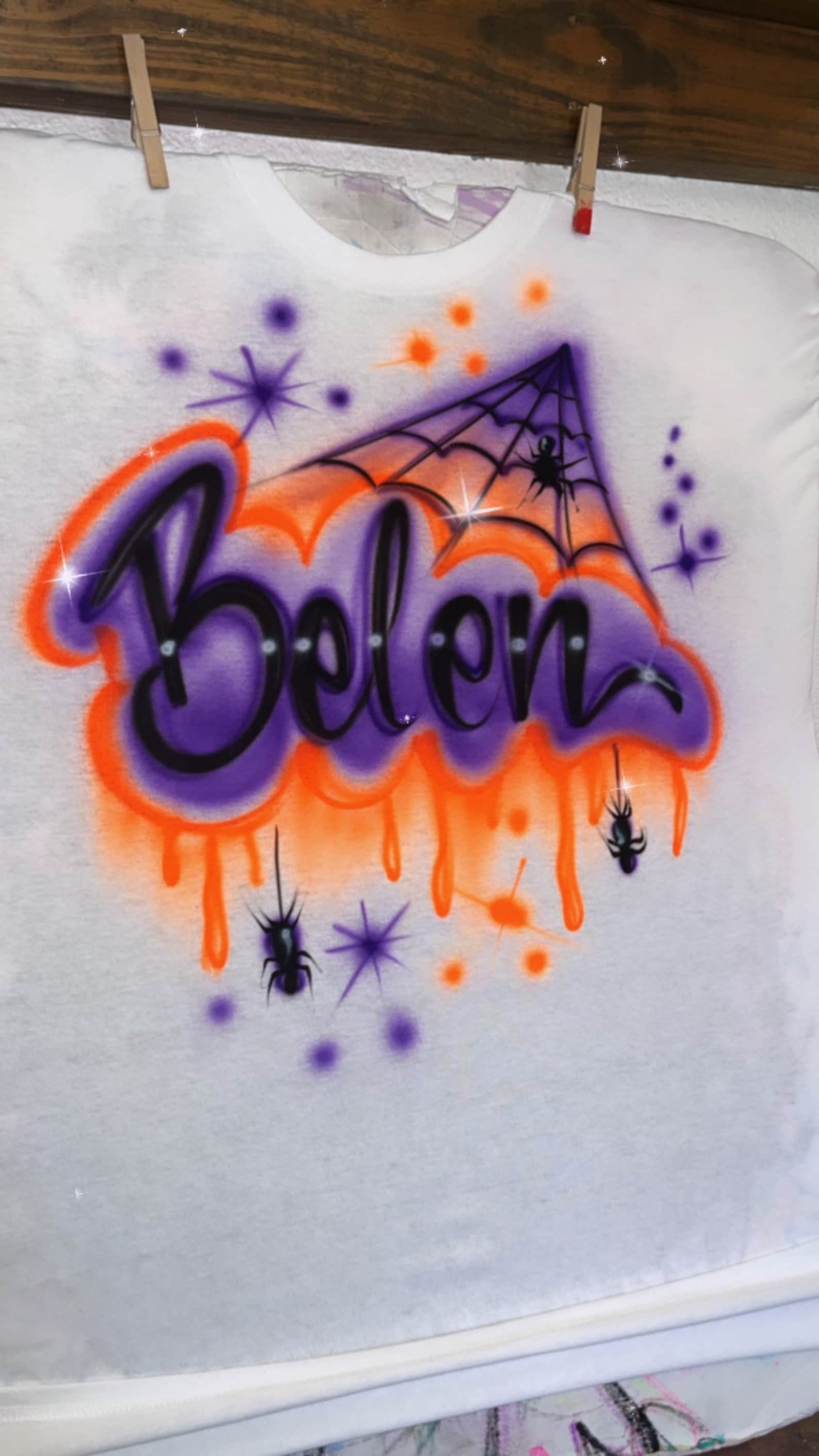 Custom Personalized Airbrush Name T Shirt - Etsy