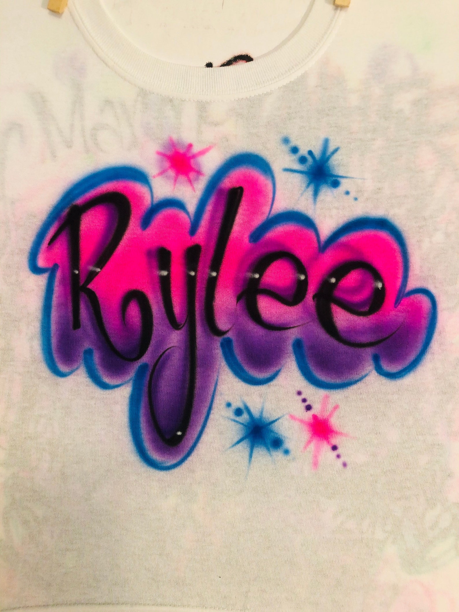 Custom Personalized Airbrush Name T Shirt - Etsy