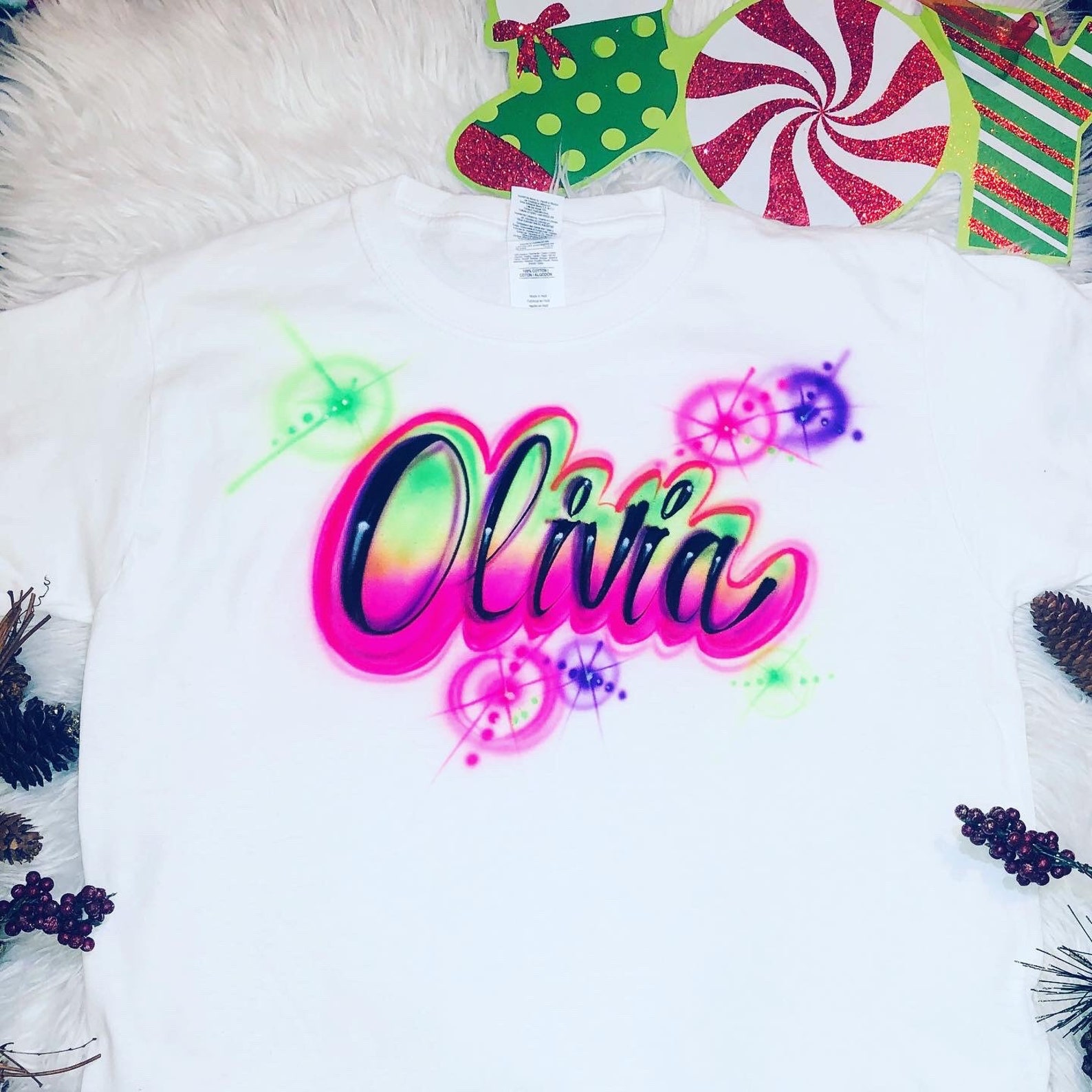 Custom Personalized Airbrush Name T Shirt - Etsy