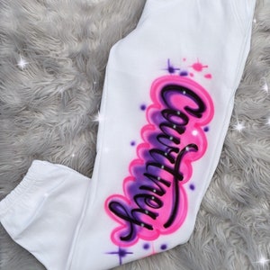 Custom Airbrush Crop Tee Sweatpants Set | Airbrush 90's Outfit ...