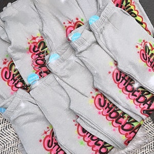Custom Airbrush Name Sweatpants | Any Name or Colors - Etsy
