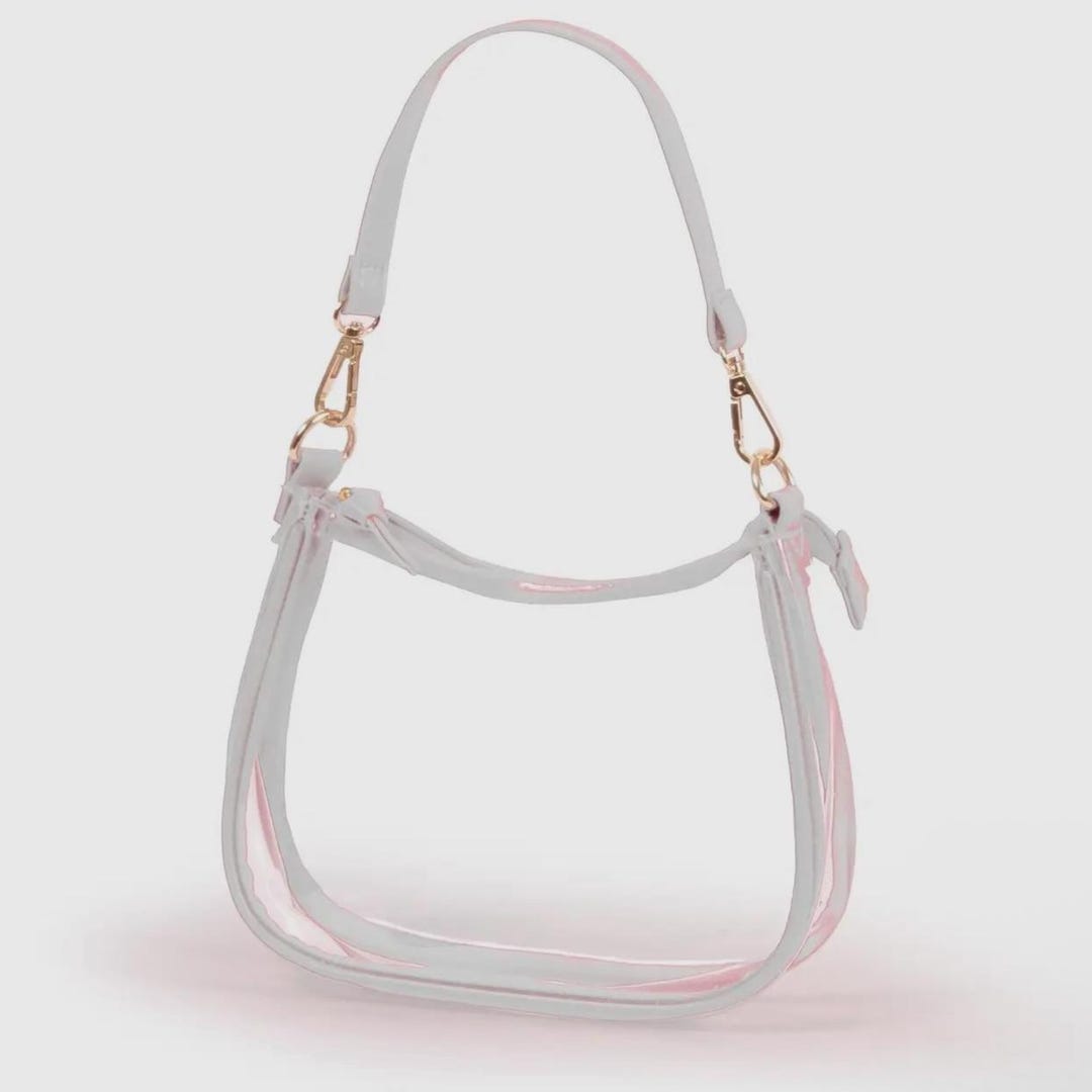 Game Day the Clara Clear Purse in White | Clear Stadium Bag | Clear ...