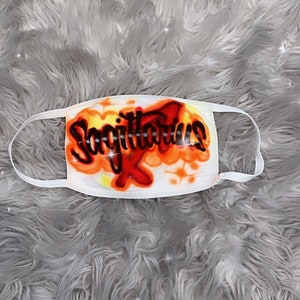 Airbrush Custom Face Mask Personalized Name Mask Tie Dye Cute Face Mask ...