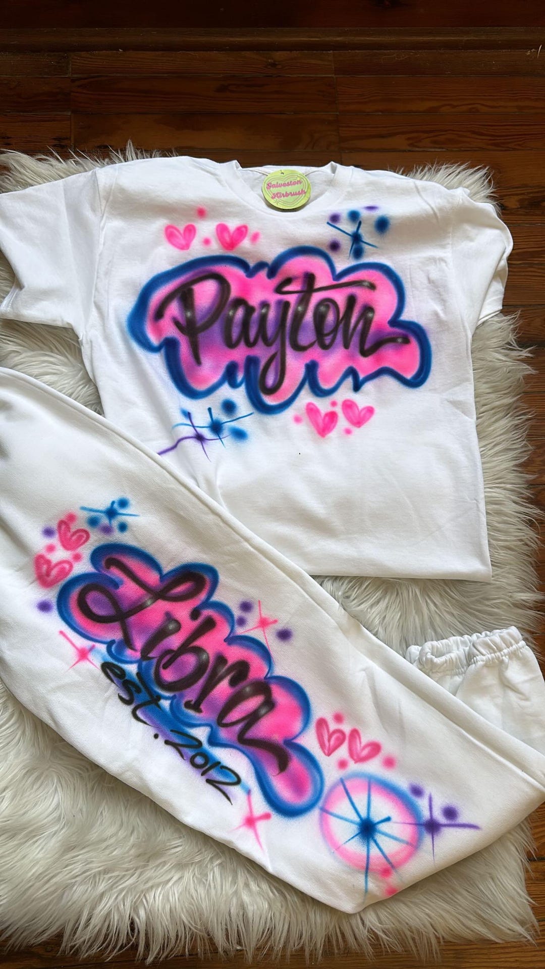 Custom Airbrush T-shirt Sweatpants Set | Airbrush 90's Outfit ...