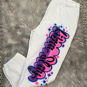 Custom Airbrush Crop Tee Sweatpants Set | Airbrush 90's Outfit ...