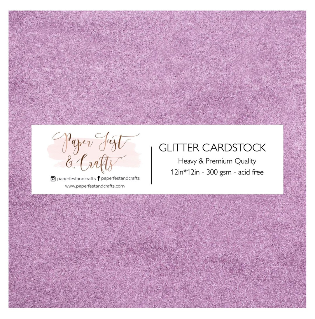 12x12 Light Purple Glitter Cardstock, 300gsm Cardstock, Premium Glitter ...