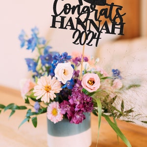 Graduation Centerpiece, Custom Centerpiece, Class of 2024 Gold ...