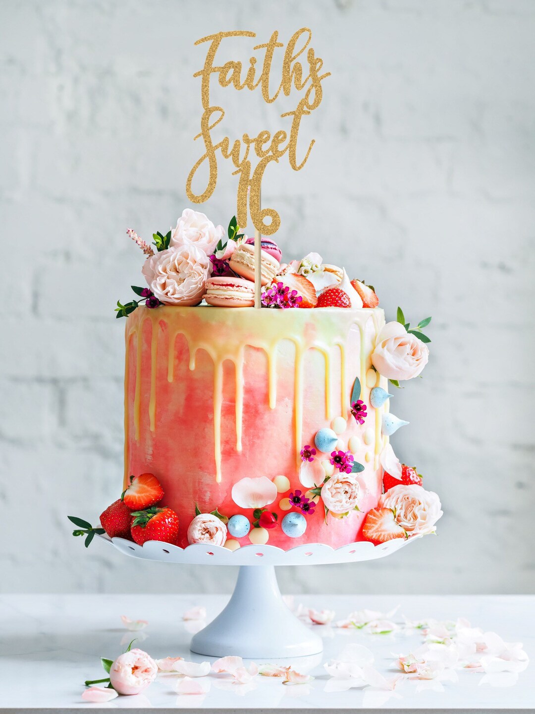 Sweet 16 Cake Topper, Sweet Sixteen Cake Topper, 16 Birthday, Custom ...