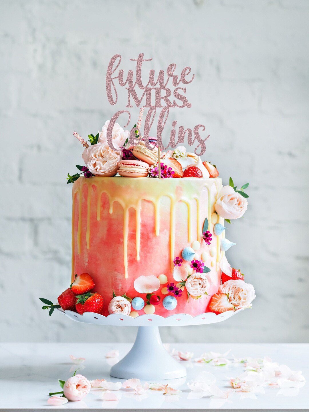 Future Mrs Cake Topper, Bachelorette, Custom Cake Topper, Custom Name ...