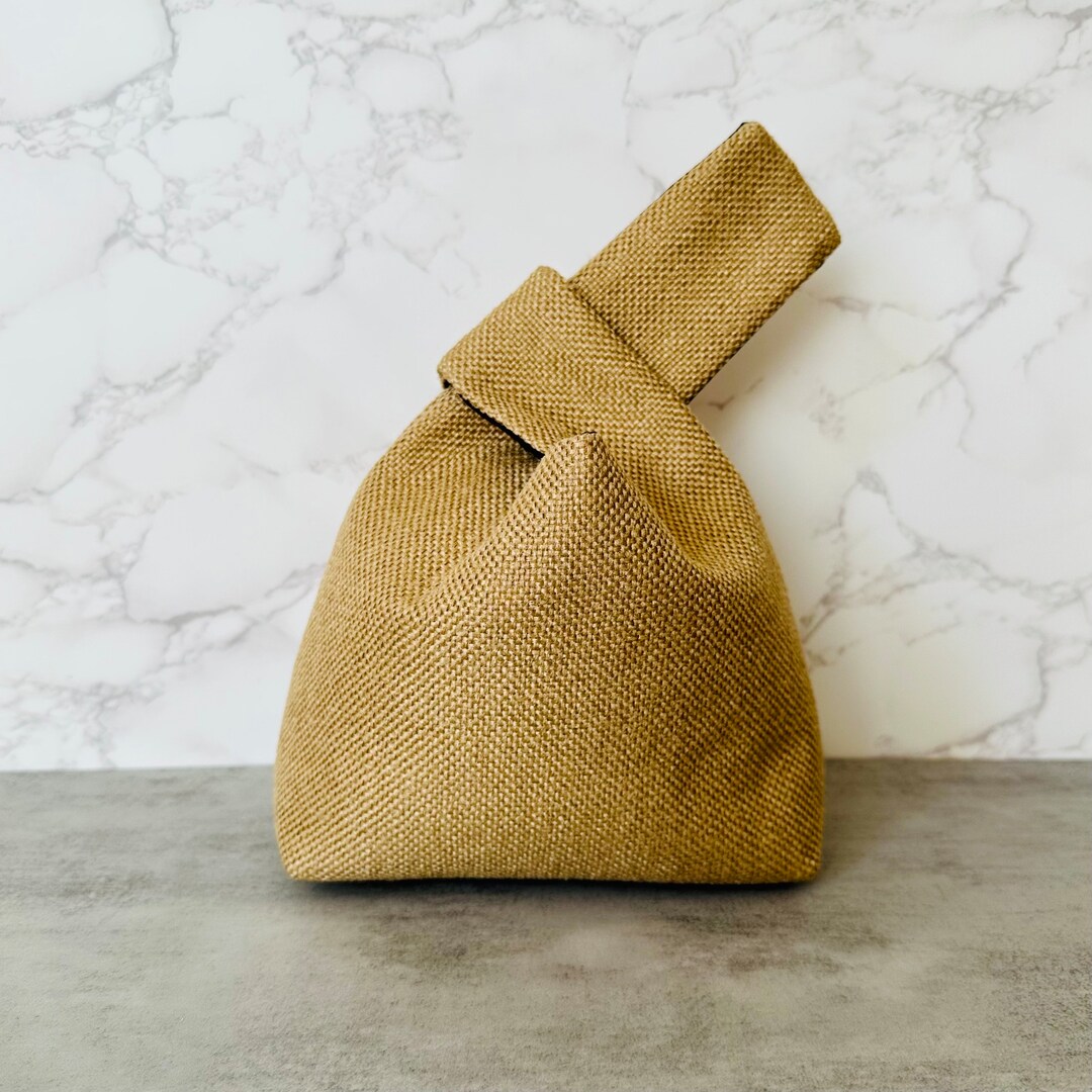 Mini Y Knot Bag: Wristlet Clutch, Cotton Blend Eco Purse - Etsy