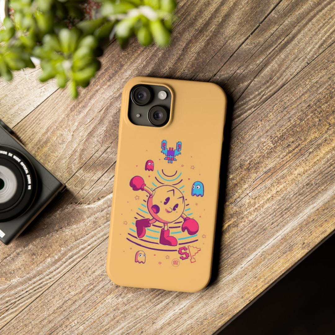 Retro Yellow Classic Video Game Pac Man iPhone Case iPhone 13/14/15/16 ...