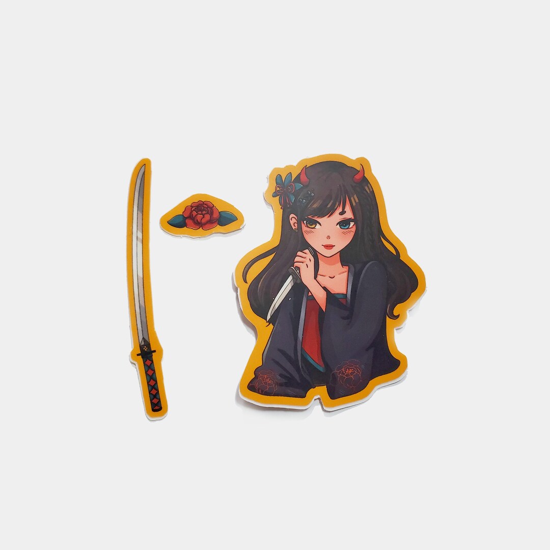 Anime Vinyl Sticker Set - Etsy