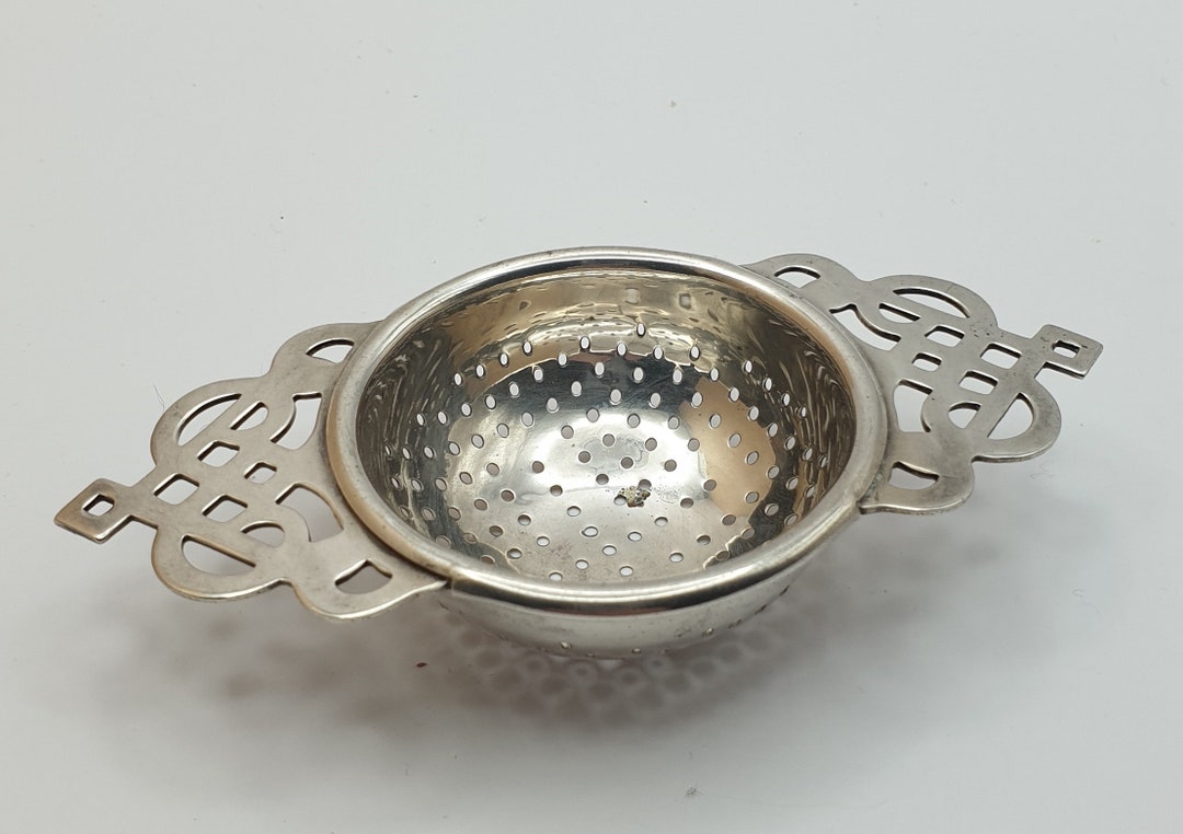 Antique/vintage EPNS Teapot Tea Strainer, Loose Leaf Tea Strainer, Tea ...