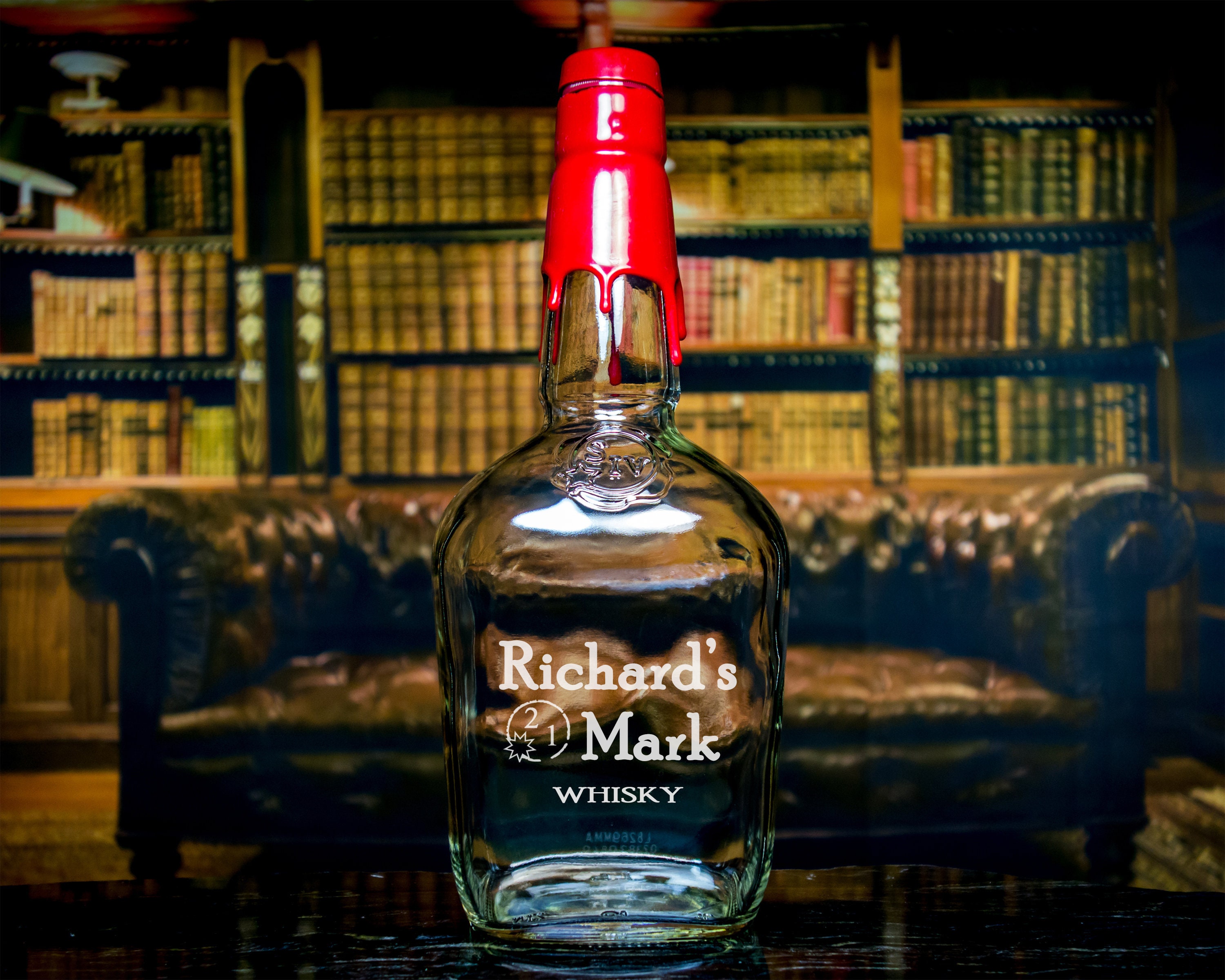Maker's Mark Whisky Customized and Personalized Engraved Etched Bottle ...
