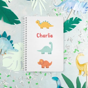 Dinosaur Notebook, Dinosaur Journal, Cute Notebook Spiral Large, Lined ...