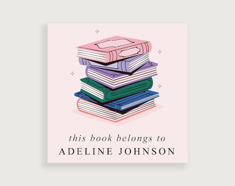 Custom Library Stickers Personalized Bookplate Stickers From - Etsy