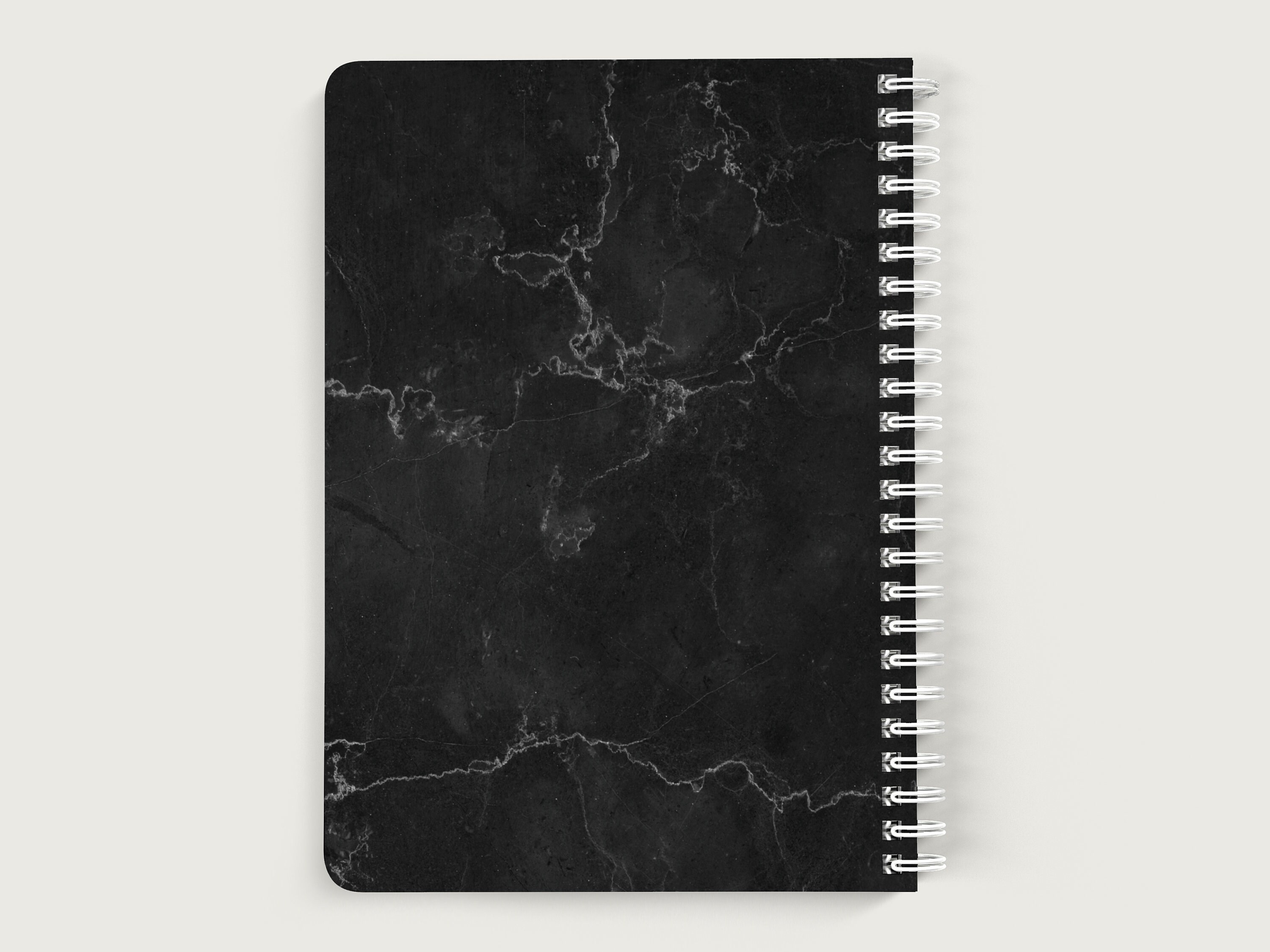 Black Marble Notebook Spiral Personalized Notebook for Women | Etsy