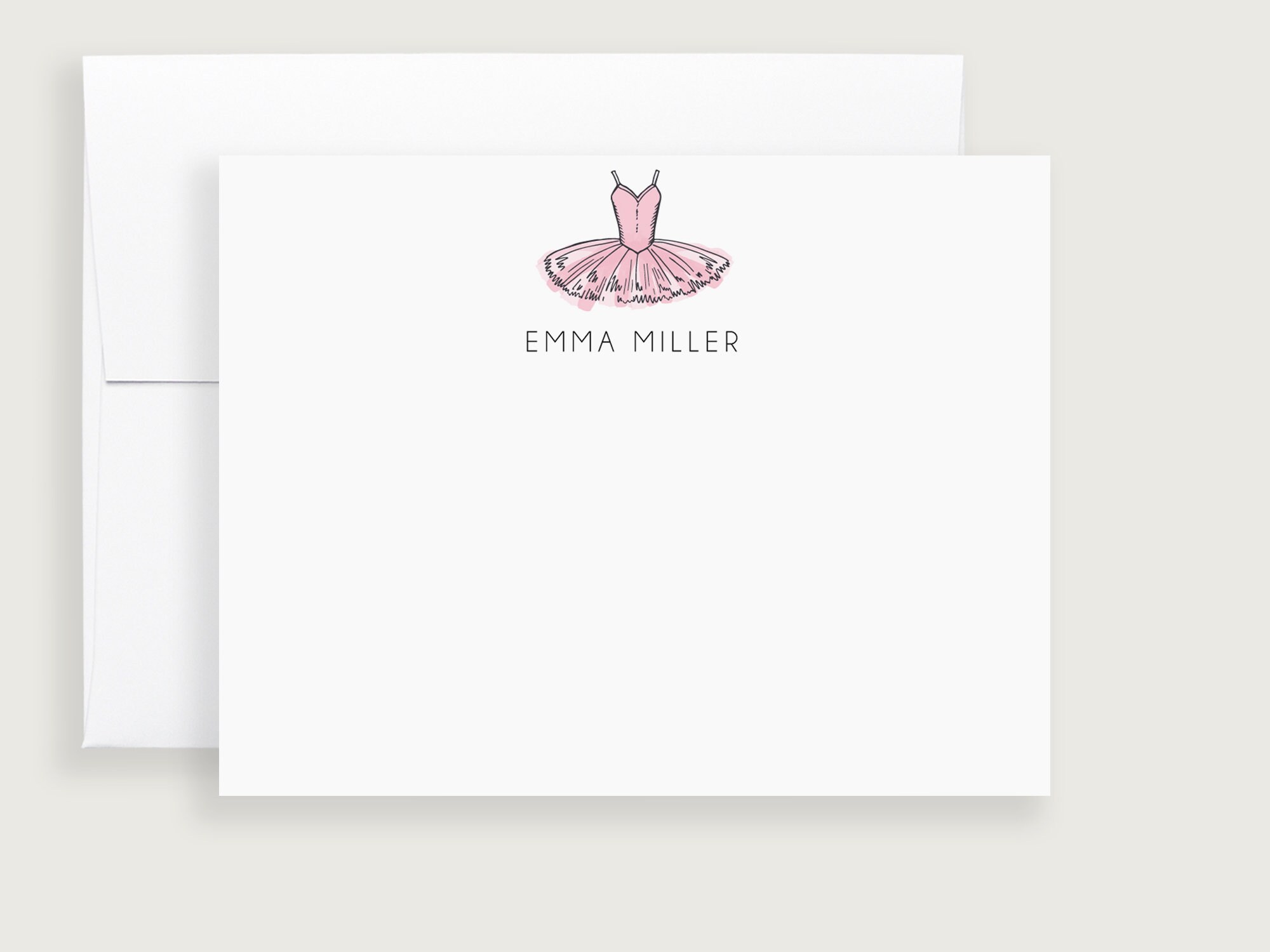 Ballet Note Cards Ballerina Stationery Custom Stationary | Etsy