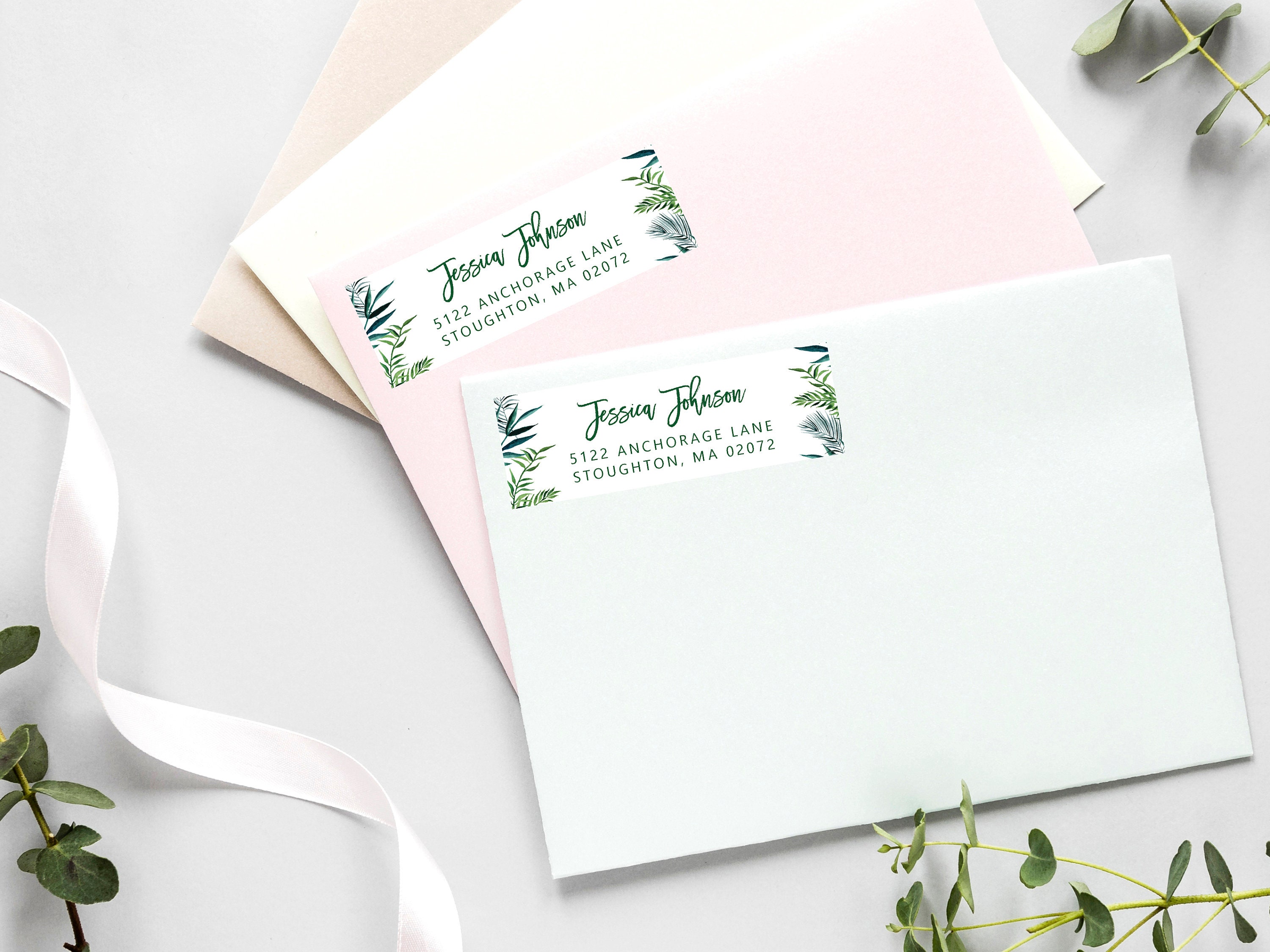 Tropical Address Labels Palm Tree Personalized Address Labels | Etsy