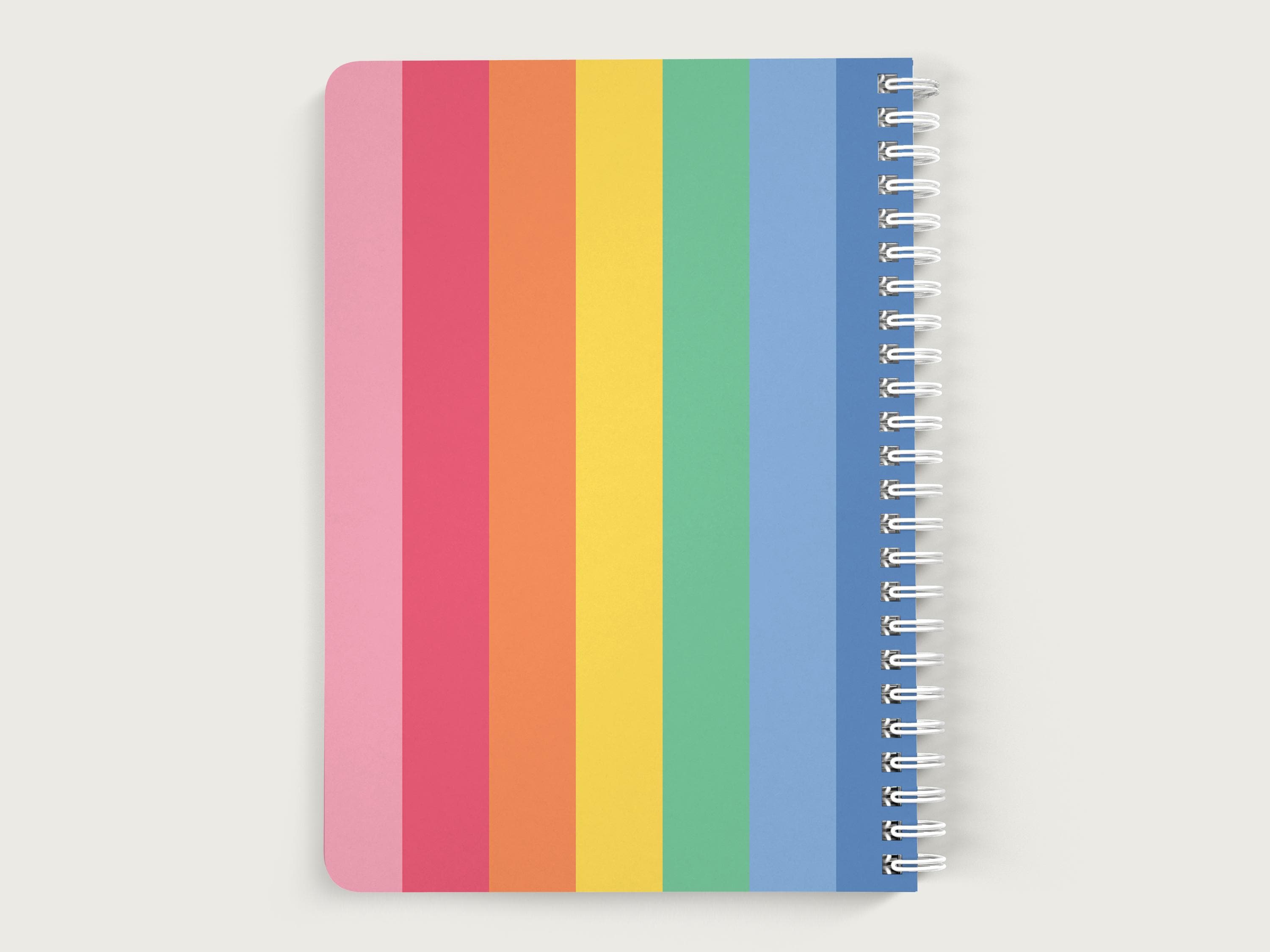 Personalized Rainbow Name Notebook – Custom Spiral Soft Cover Journal ...