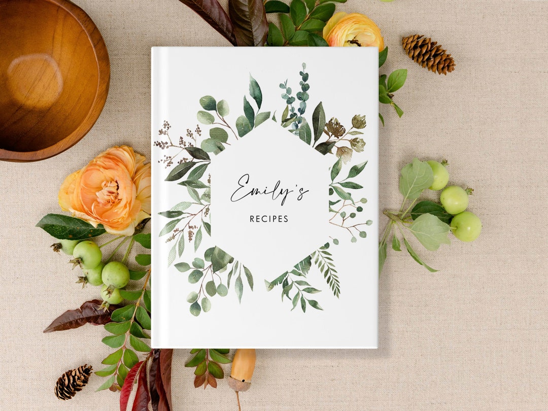 Personalized Large Recipe Book | Custom Hardcover Cook Book ...