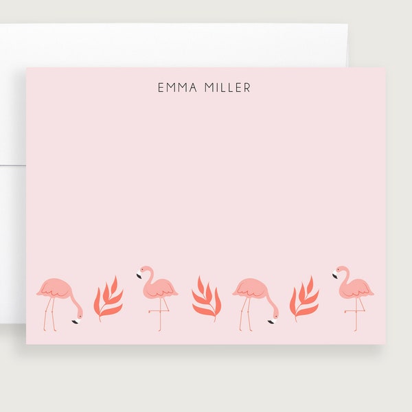 Flamingo Note Cards - Etsy