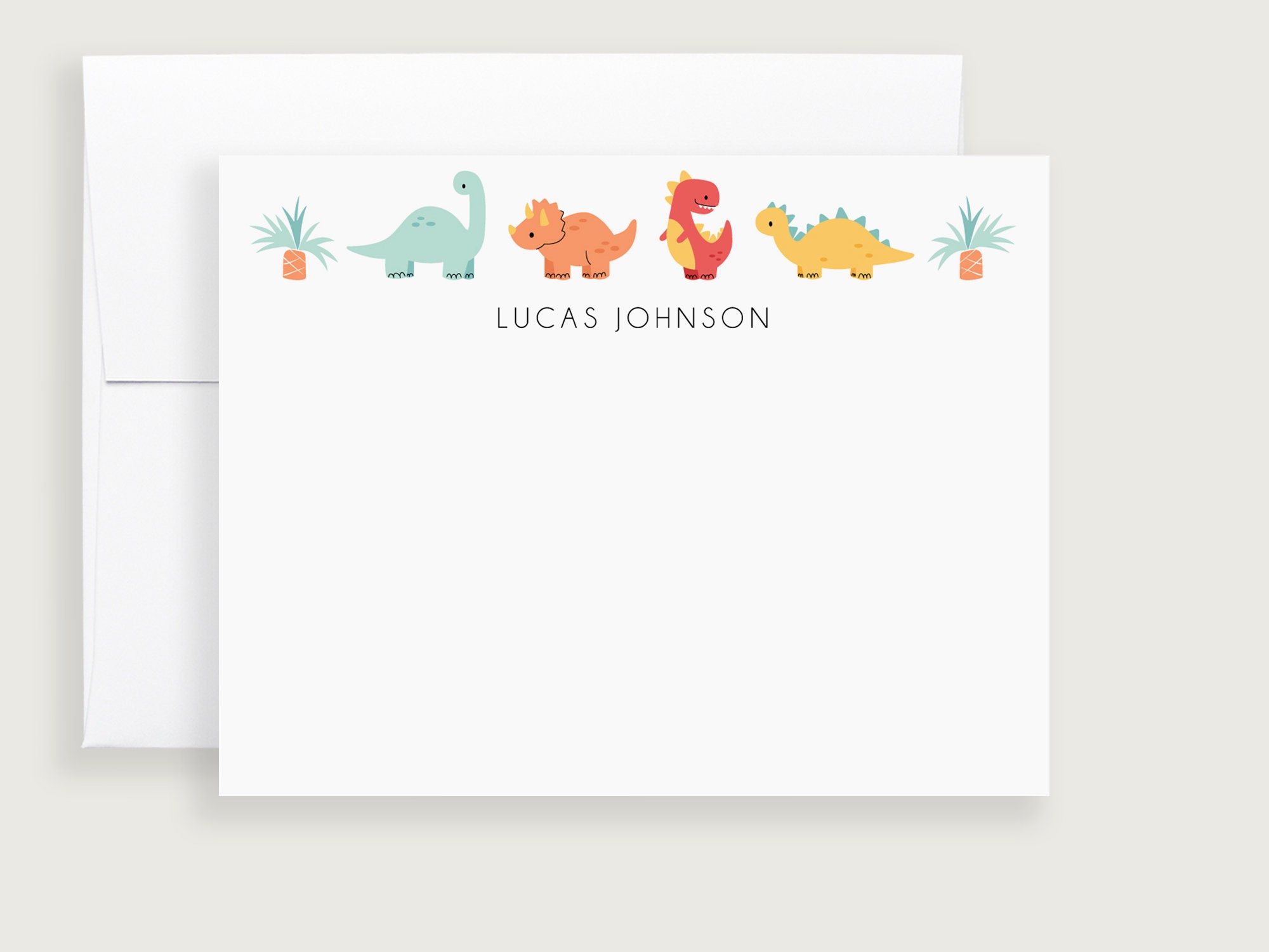Dinosaur Notecards, Dinosaur Note Cards, Dinosaur Stationery Set ...