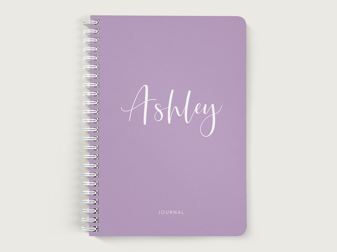 Personalized Notebook for Girls, Purple Journal, Lined or Unlined ...