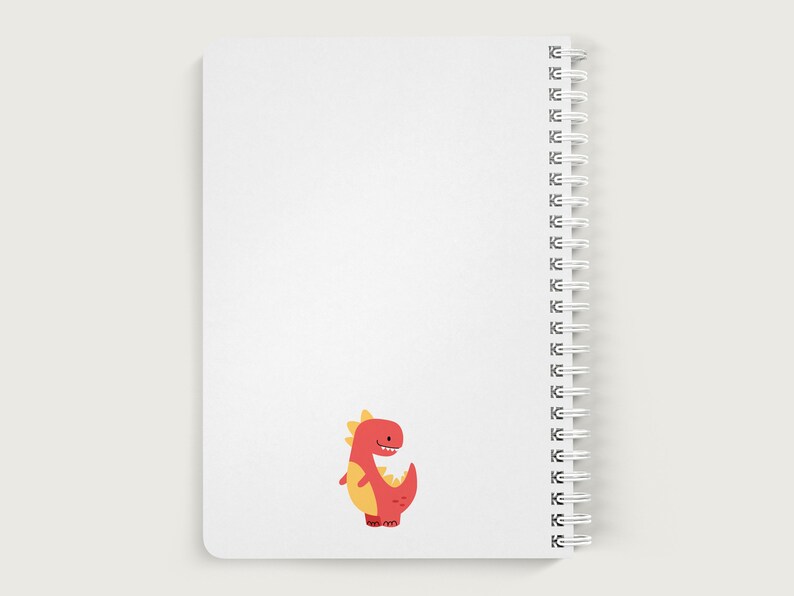 Dinosaur Notebook, Dinosaur Journal, Cute Notebook Spiral Large, Lined ...