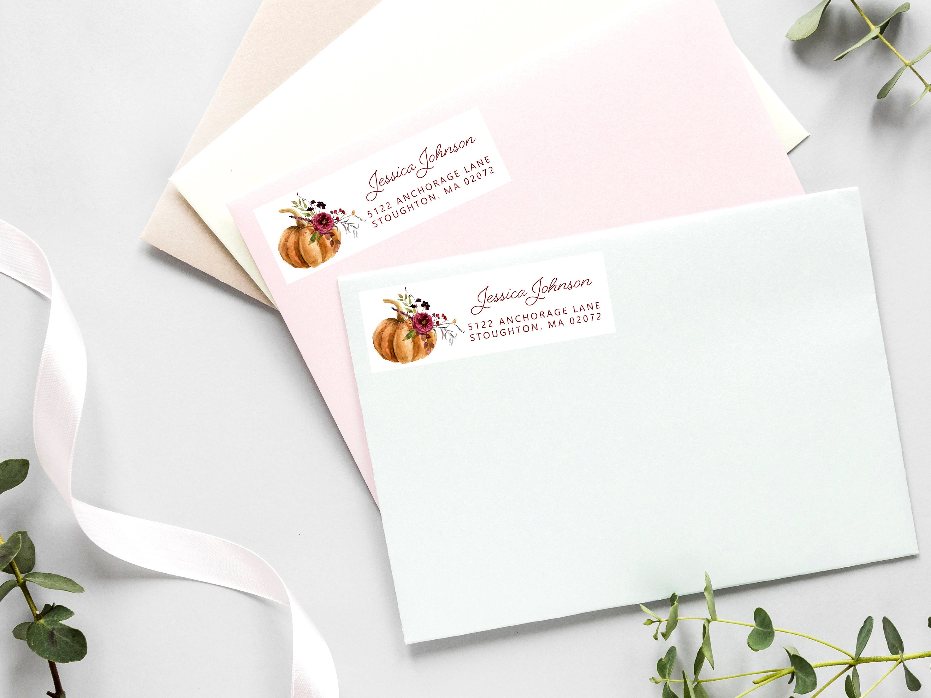 Pumpkin Address Labels Fall Address Labels Autumn Address - Etsy