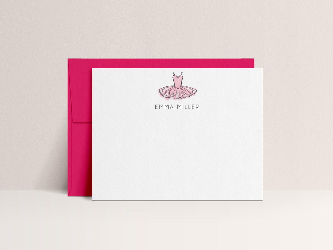 Ballet Note Cards | Ballerina Stationery | Custom Stationary Gir ...