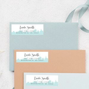 Washington DC Skyline Return Address Labels, Sticker Address Label ...