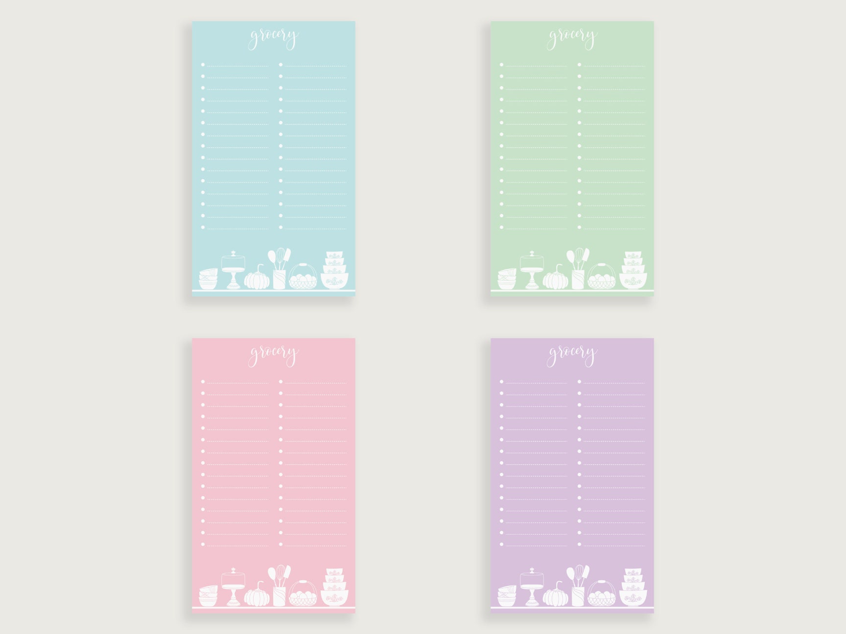 Grocery Note Pad Grocery List Notepad Grocery Pad Grocery - Etsy