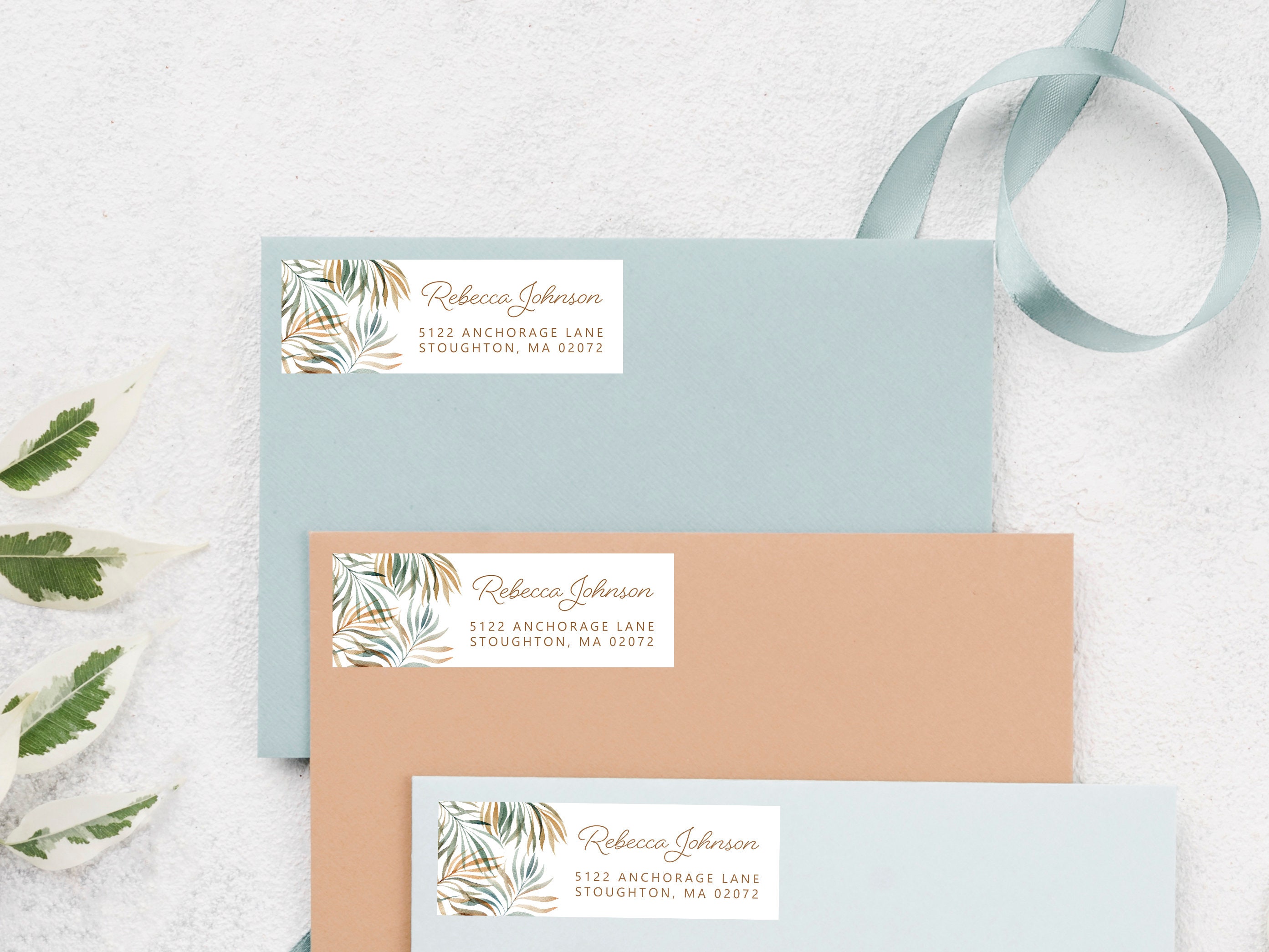 Palm Tree Address Label Tropical Address Label Summer - Etsy