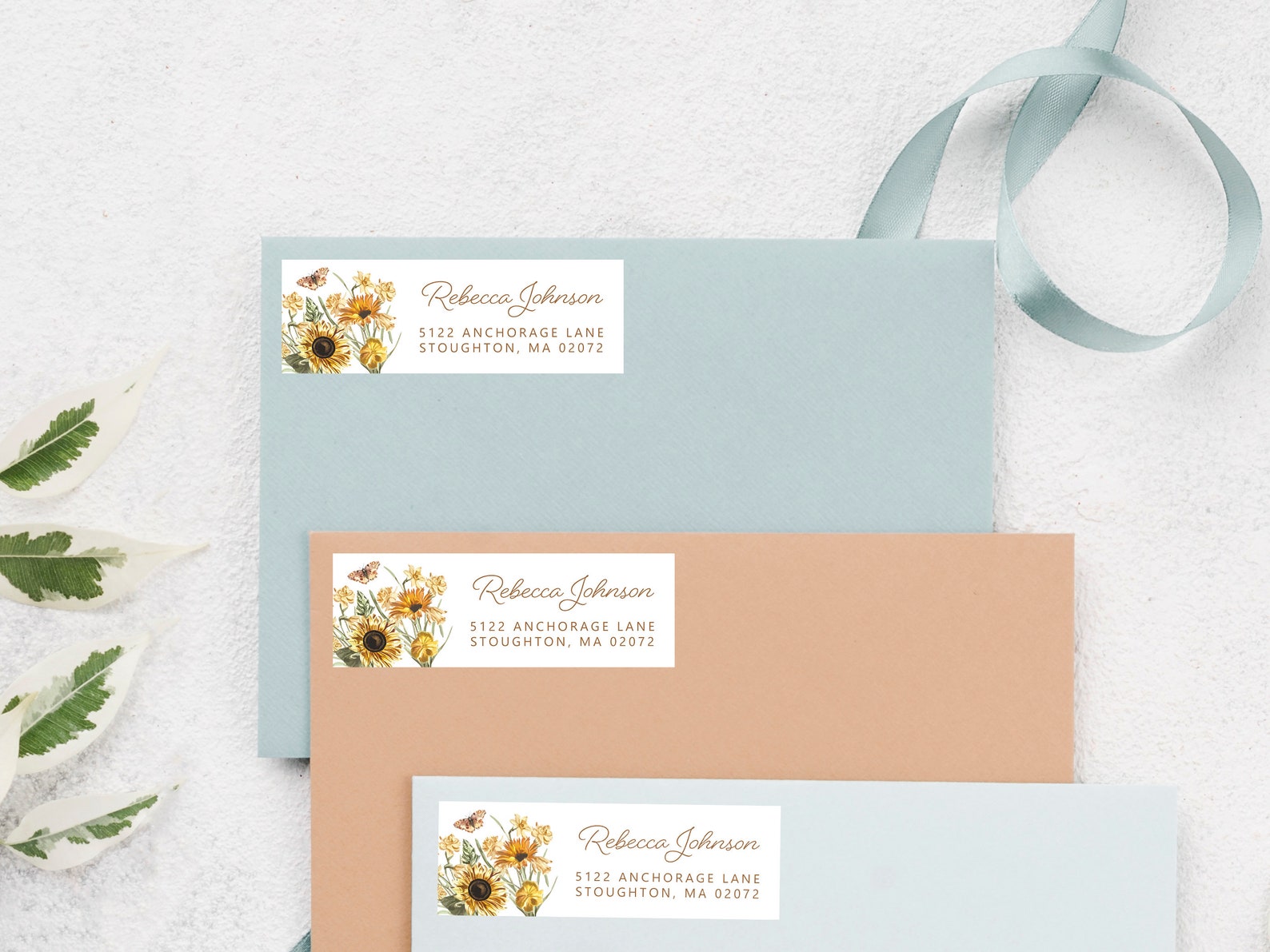 Sunflower Address Labels Sunflower Return Address Label Fall - Etsy
