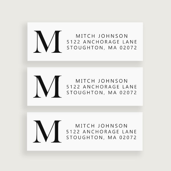 Monogram Address - Etsy