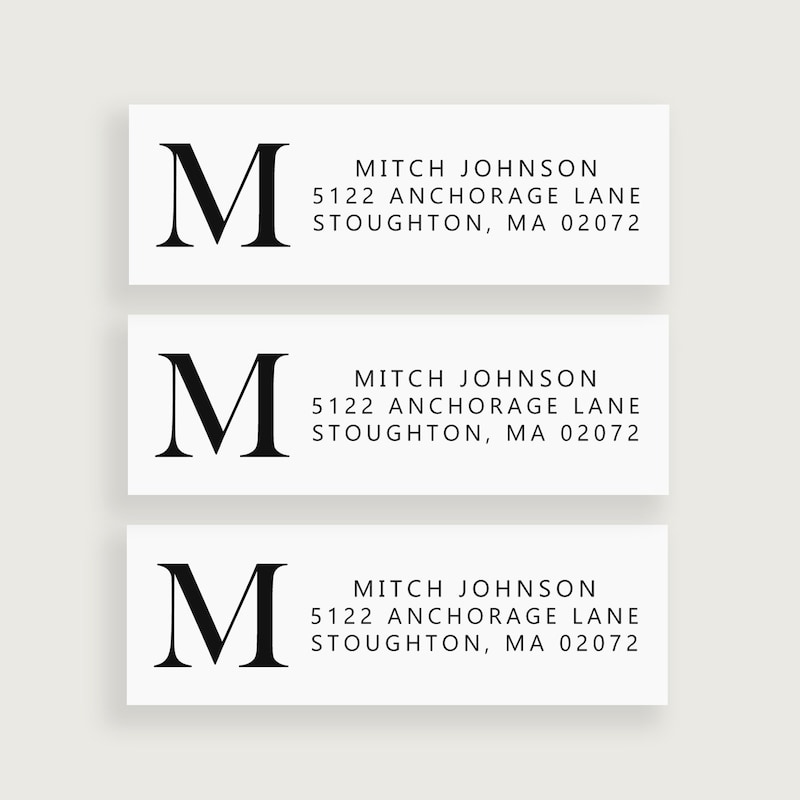 Monogram Address - Etsy