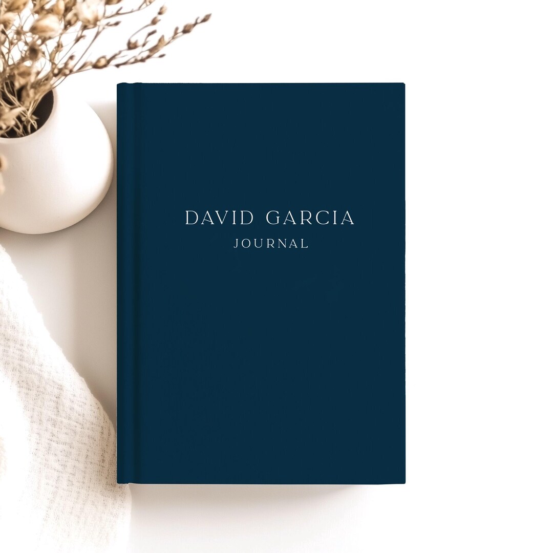 Personalized Journal for Men, Custom Name Notebook, Minimalist ...
