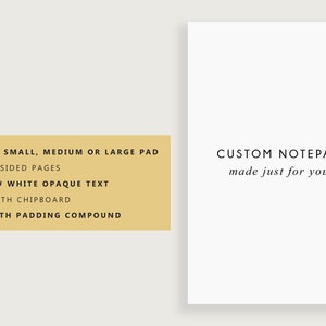 Custom Notepad Logo, Personalized Notepad, Custom Design Notepad - Etsy