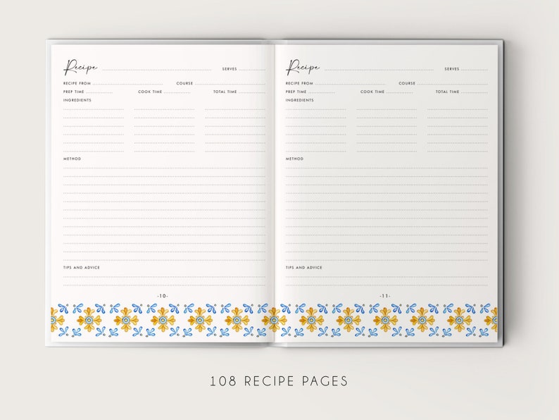 Personalized Large Recipe Book | Custom Hardcover Cook Book ...