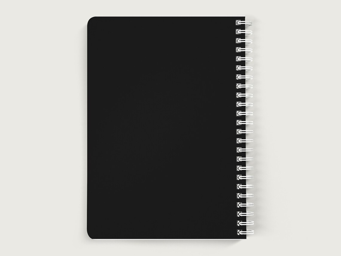 Personalized Notebook for Men Black Journal No Lines Initial - Etsy