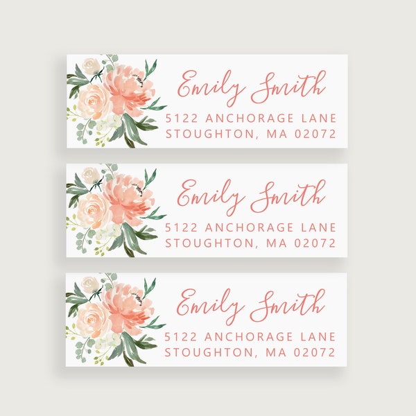 Watercolor Floral Labels - Etsy