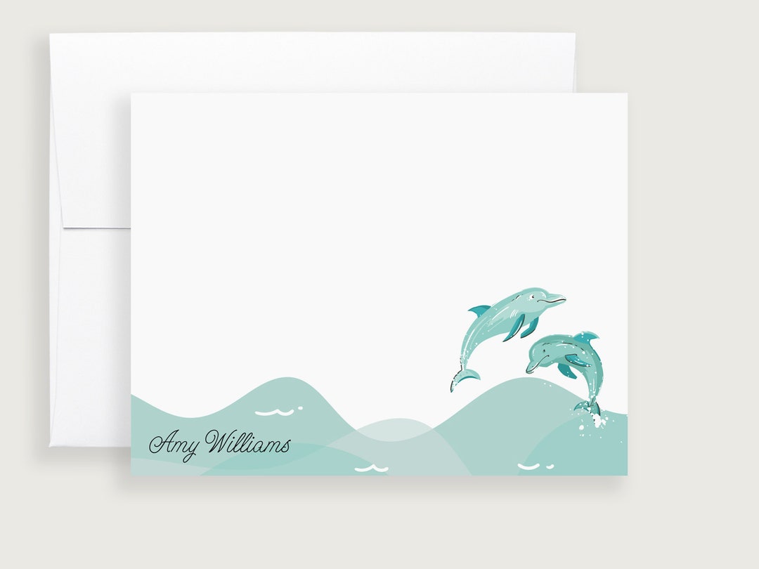 Dolphin Note Cards, Dolphin Gifts, Personalized Note Cards and ...