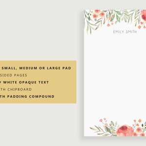 Personalized Writing Pad Lined, Custom Writing Paper, Design #25 - Etsy