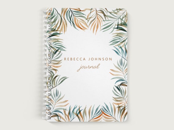 Palm Tree Notebook Palm Tree Journal Palm Leaves Notebook | Etsy