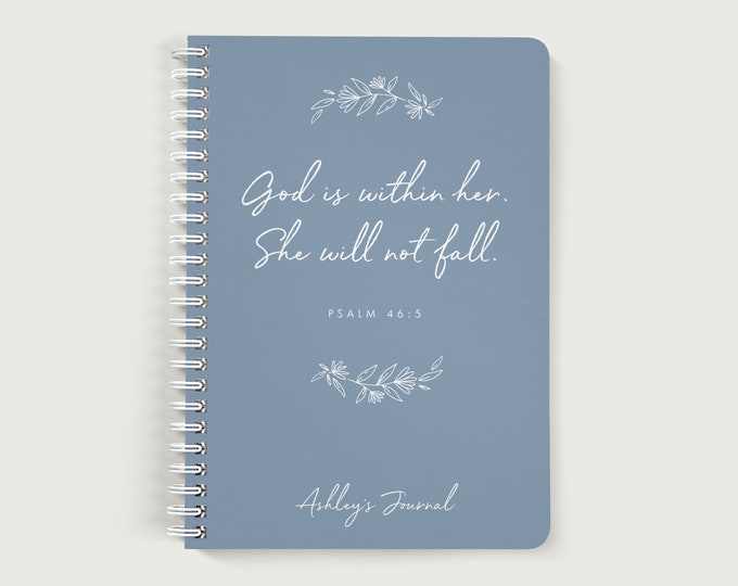 Personalized Devotional Journal Christian Notebook Psalm 46 - Etsy