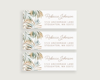 Palm Tree Address Label | Etsy