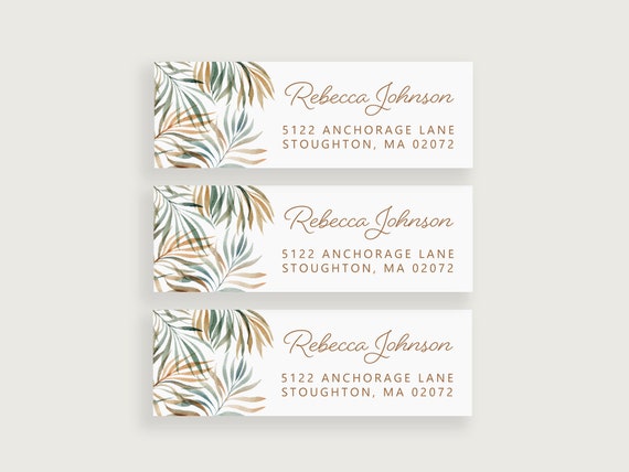Palm Tree Address Label Tropical Address Label Summer - Etsy