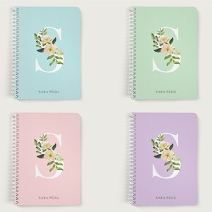 Personalized Initial Journal, Letter Notebook, Initial Notebook, Lined ...